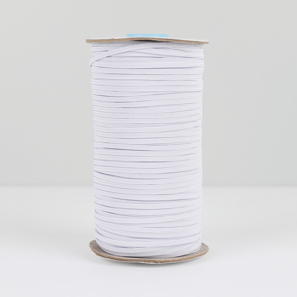 Braided Elastic 3mm / 175m Spool - White – The Fabric Store