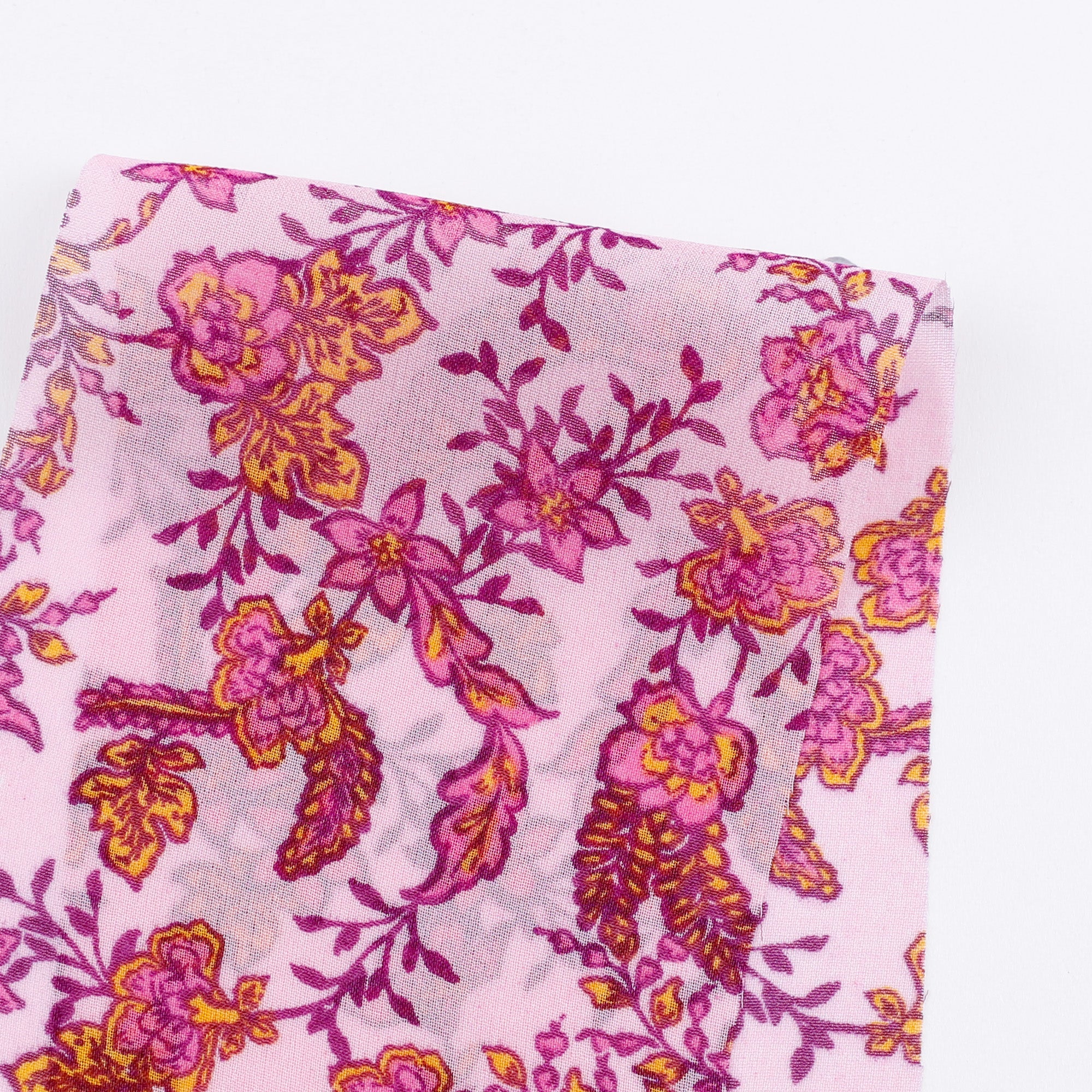Flowering Vine Silk Georgette - Pink – The Fabric Store