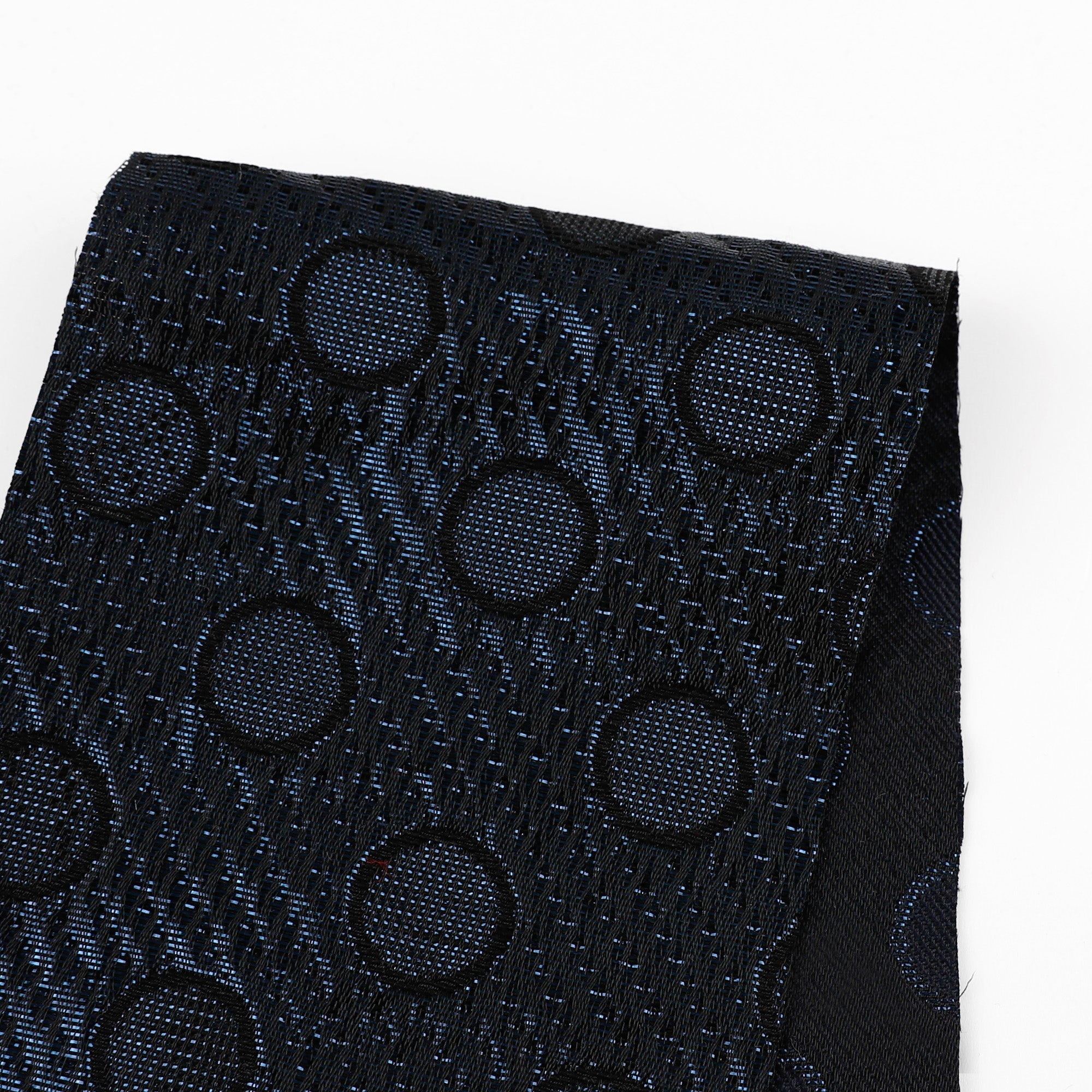 Metallic Circle Jacquard - Midnight – The Fabric Store