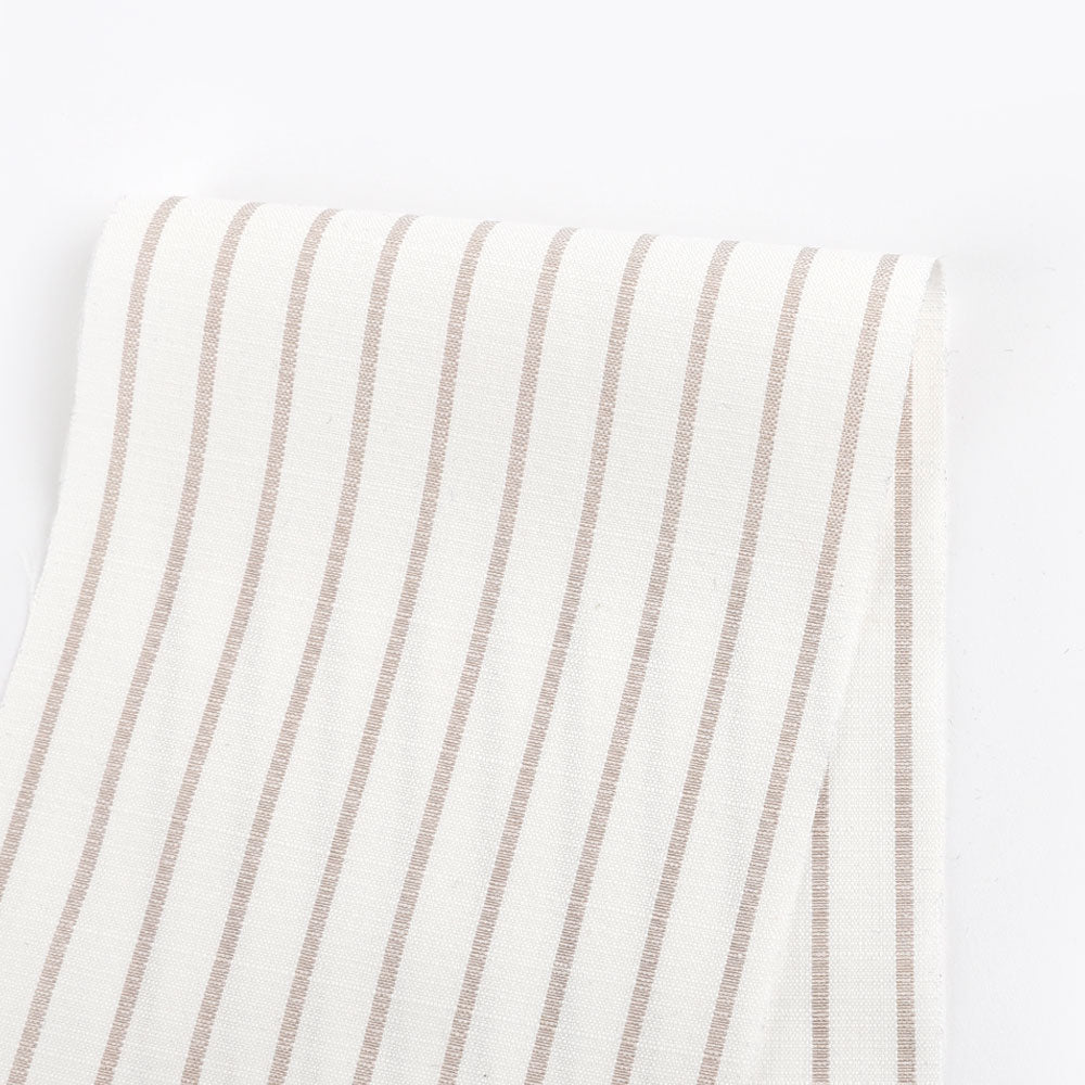 Music Stripe Slubby Cotton / Poly - Beige – The Fabric Store